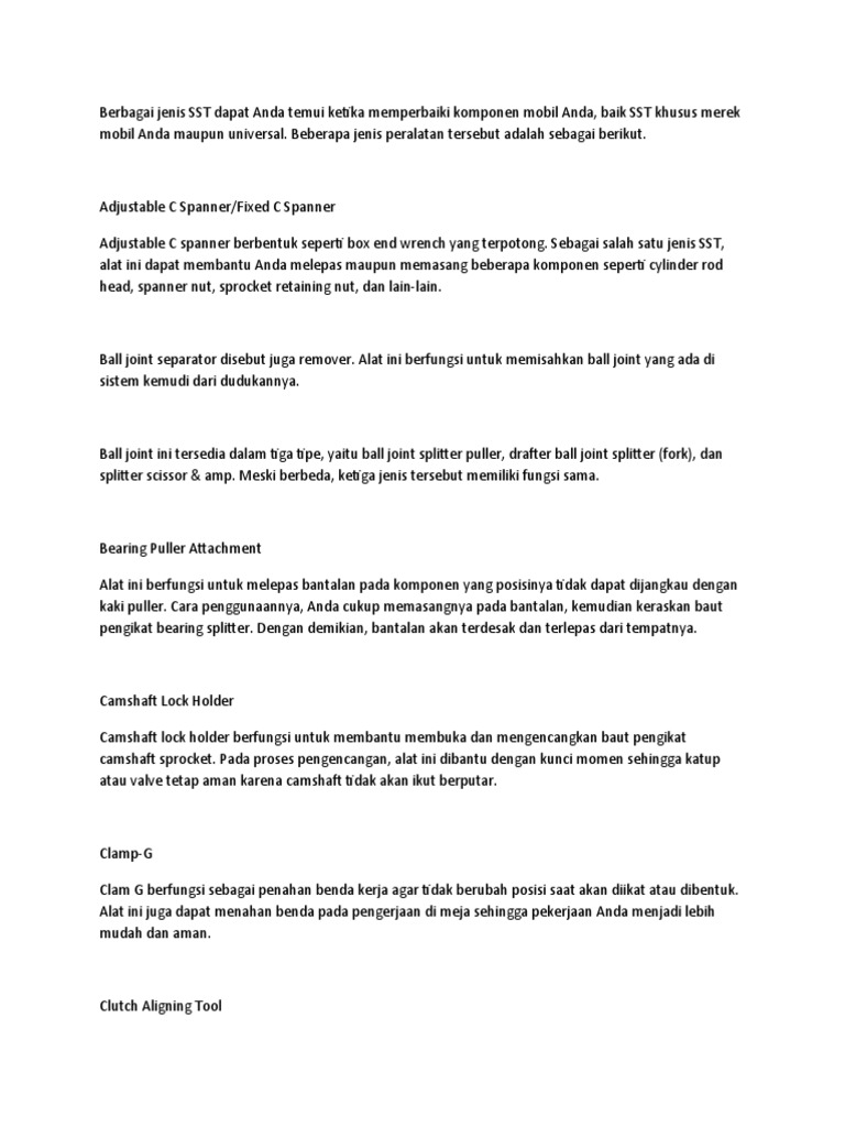 Berbagai Jenis SST | PDF