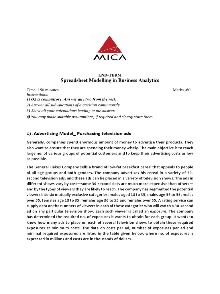 Endterm Exam Smba Pdf Net Present Value Investing