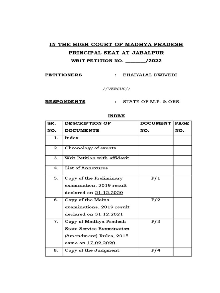 Writ Petition Under Article 226 | Download Free PDF | Common Law ...