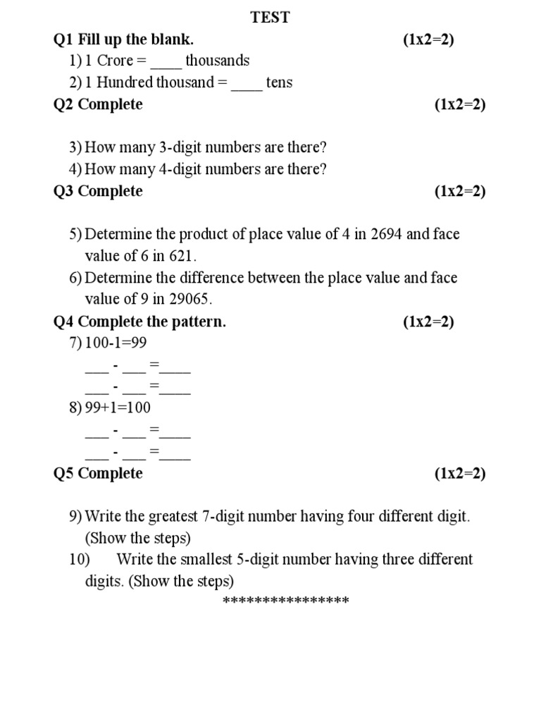 Math Test | PDF