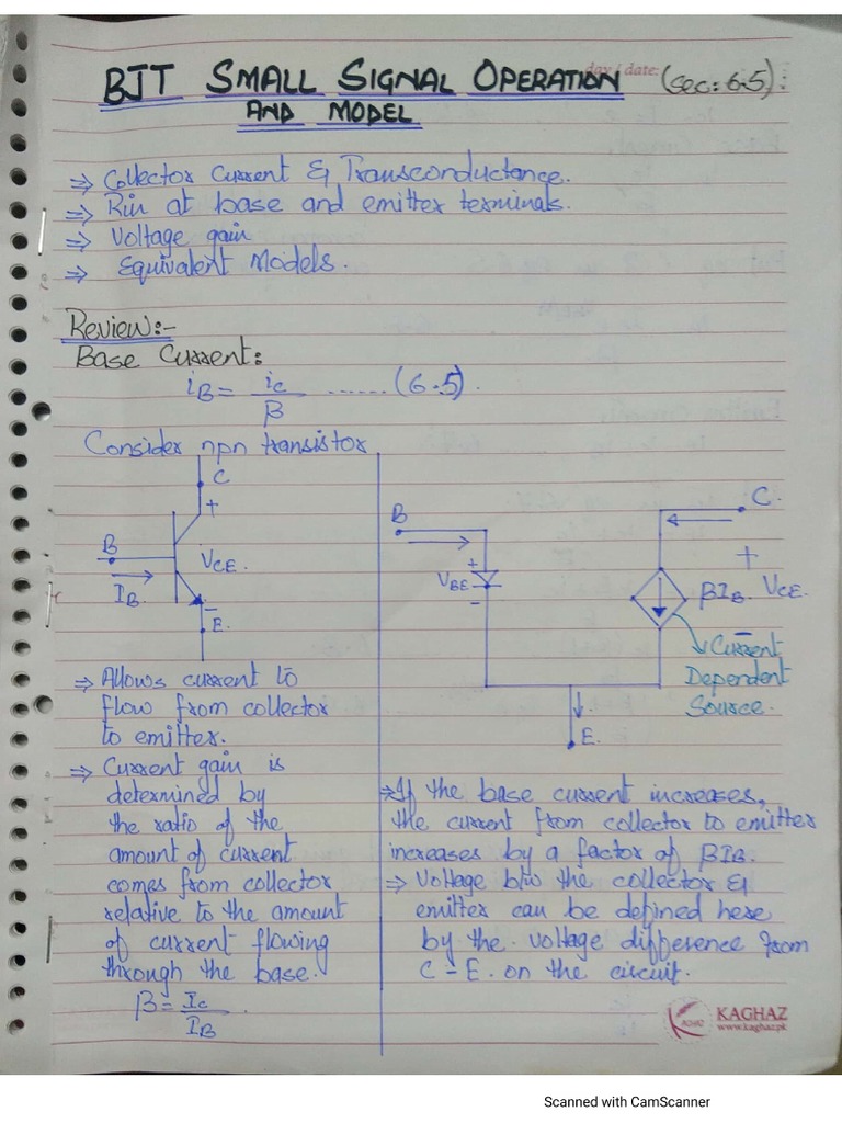 BJT Small Signal-1 | PDF