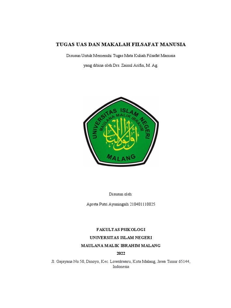 Makalah Filsafat Manusia | PDF | Ilmu Sosial | Sains & Matematika