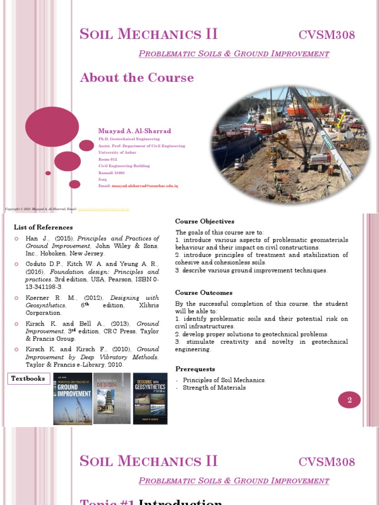 Soil Mechanics II - Muayad Al-Sharrad | PDF | Geotechnical Engineering ...