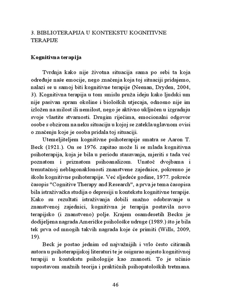 Kognitivna Terapija | PDF