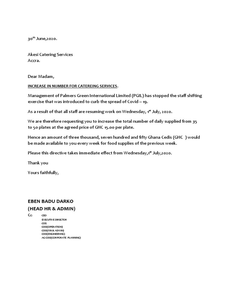 Canteen Services | PDF