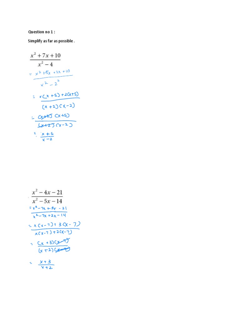 Algebra Simplification Guide | PDF