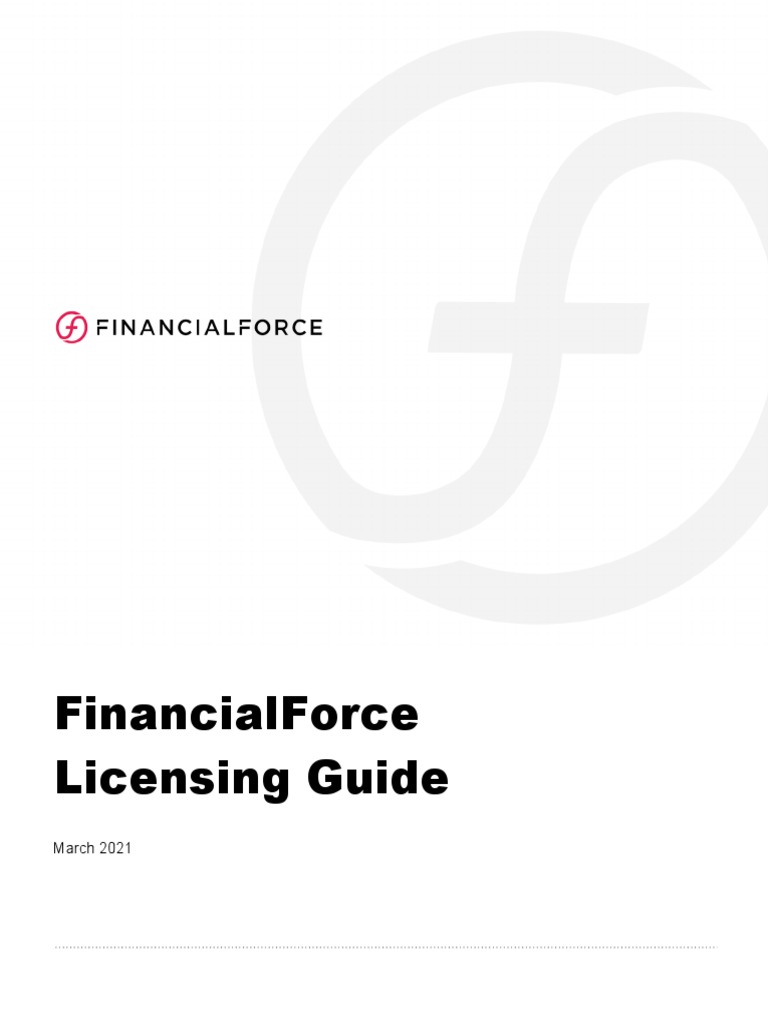 FinancialForce Licensing Overview Guide | PDF | Invoice | Analytics
