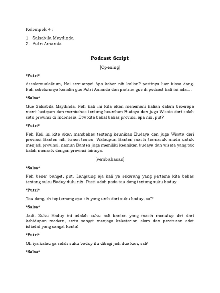 Podcast Script KBM | PDF