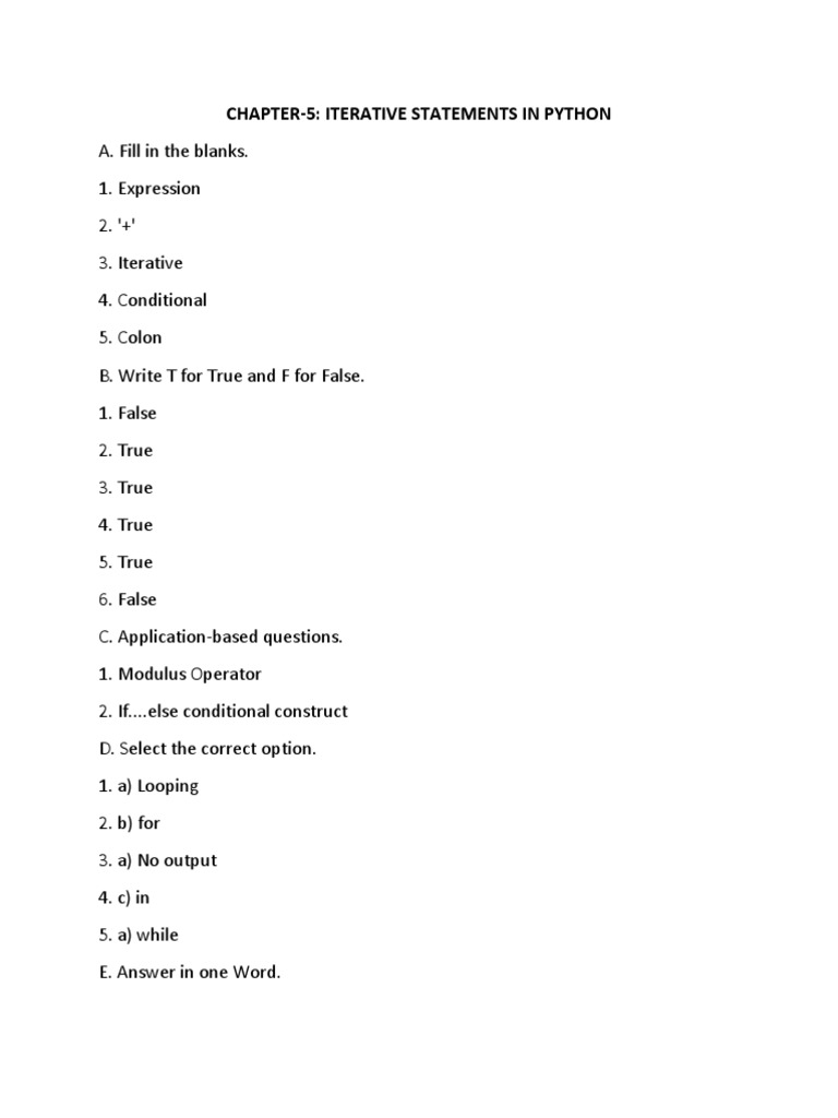 Ch5 Iterative Statement Q | PDF