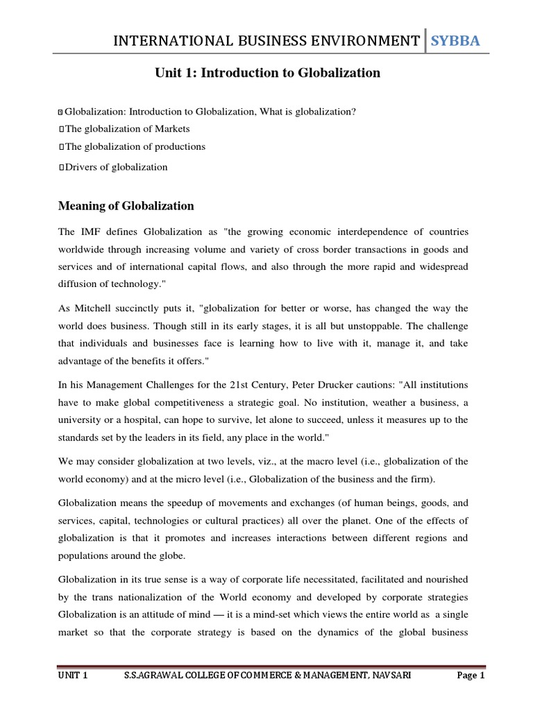 Understanding Globalization Trends | PDF | Globalization | United Nations