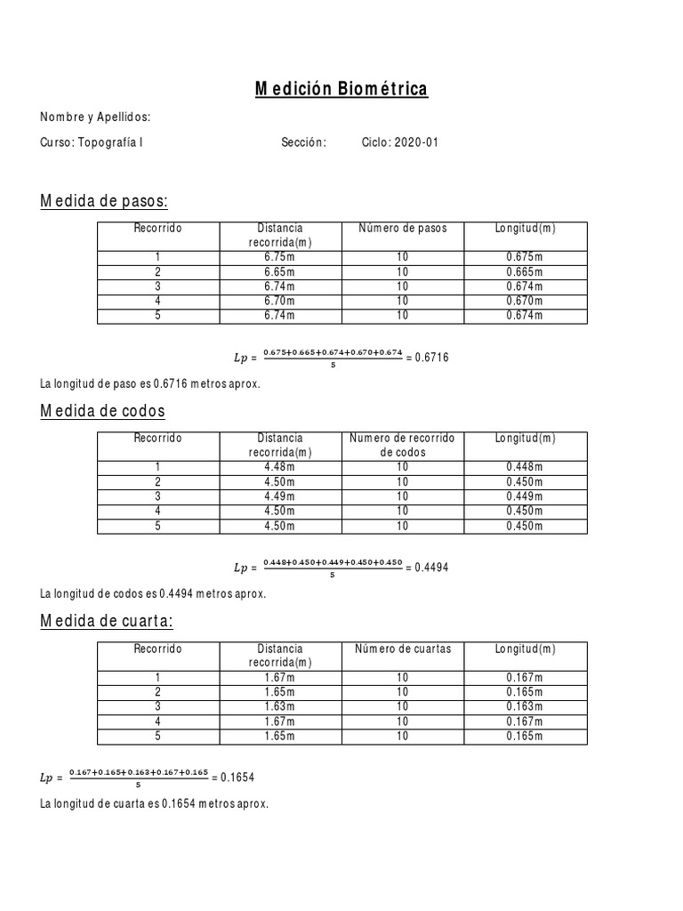 Medidas Antropometricas | PDF