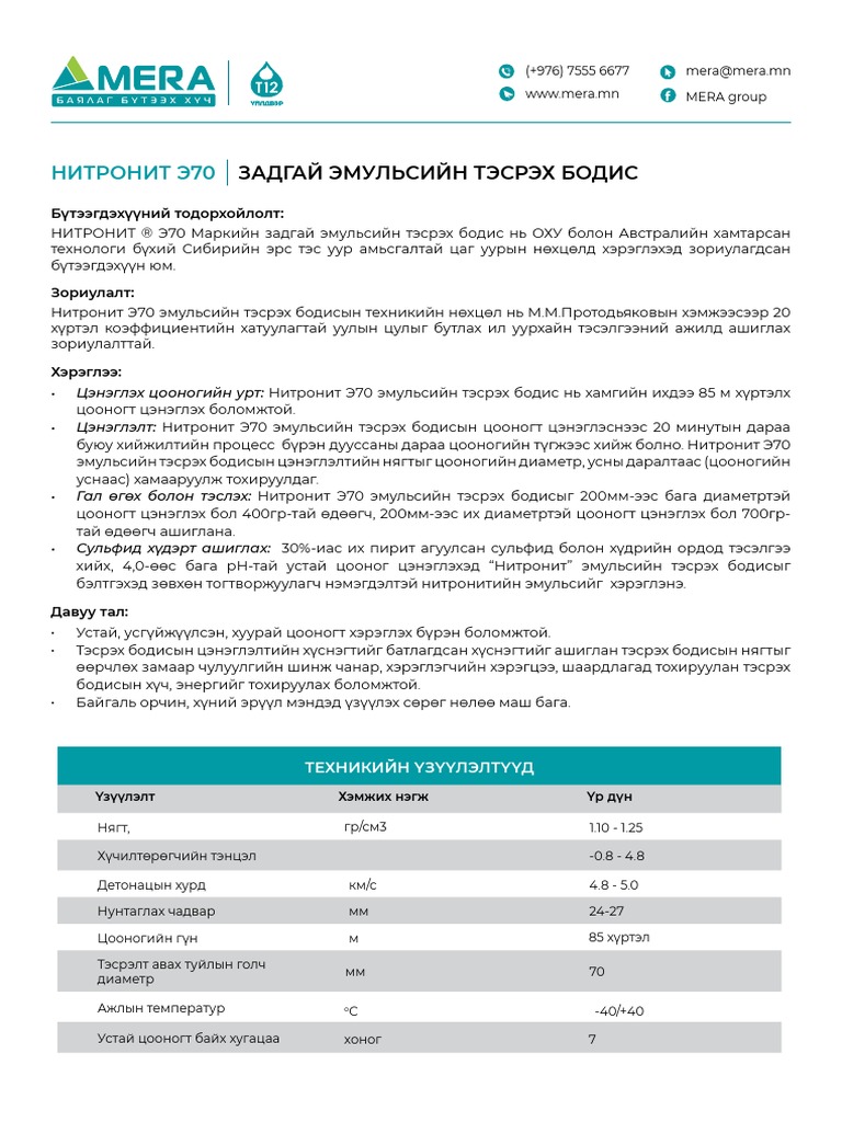 Nitronit 70 TDS | PDF