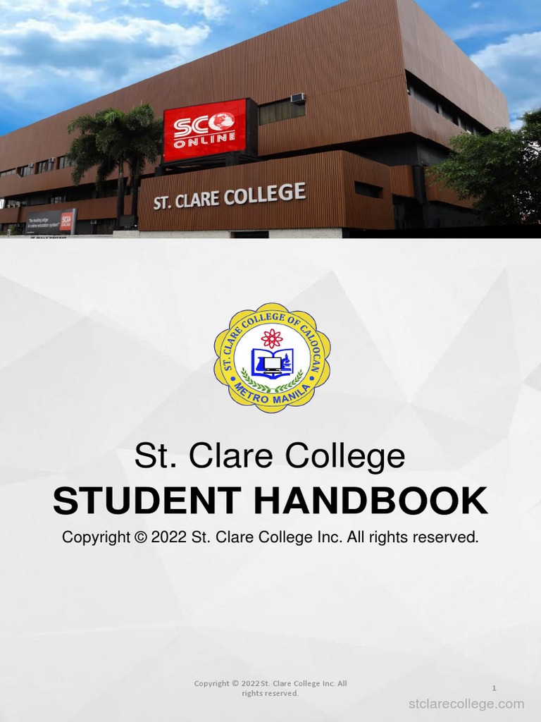 St Clare College Student Handbook Pdf Curriculum Birth Certificate