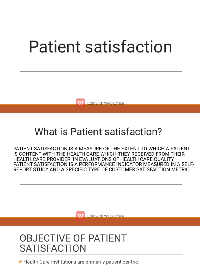 Patient Satisfaction | Download Free PDF | Customer Satisfaction | Health Care