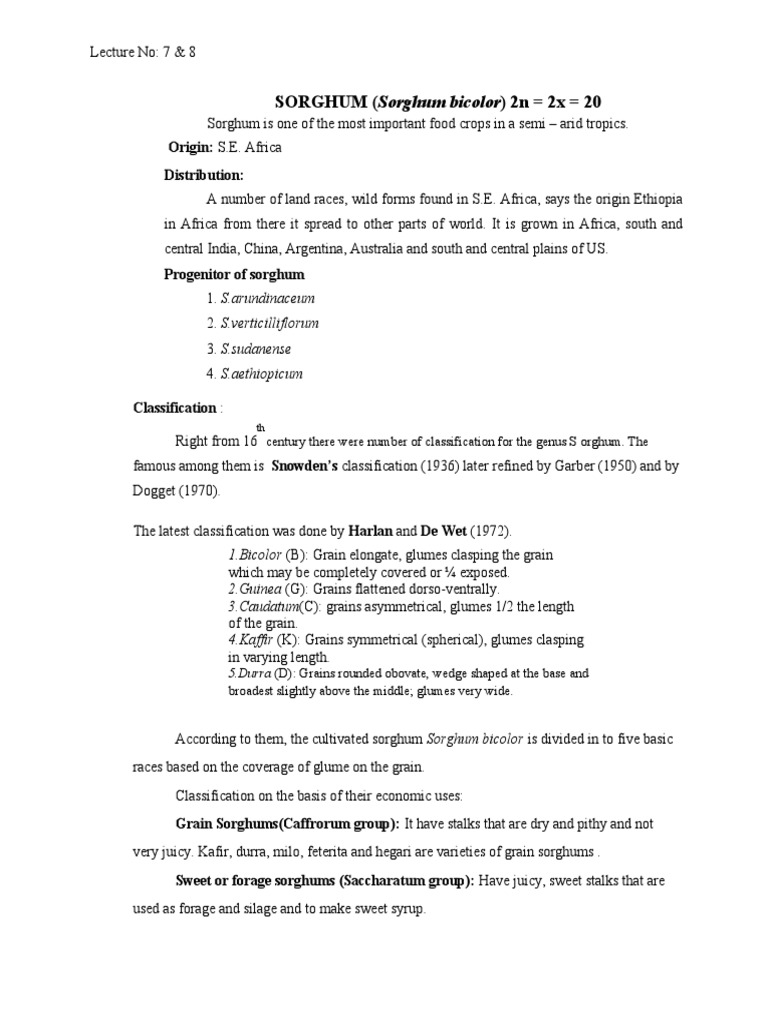 Lecture No 7 &8 | PDF | Plant Breeding | Hybrid (Biology)