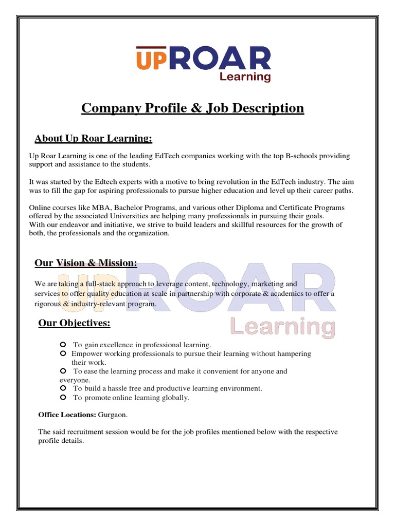 Up Roar Learning Annexure Updated | PDF | Educational Technology ...