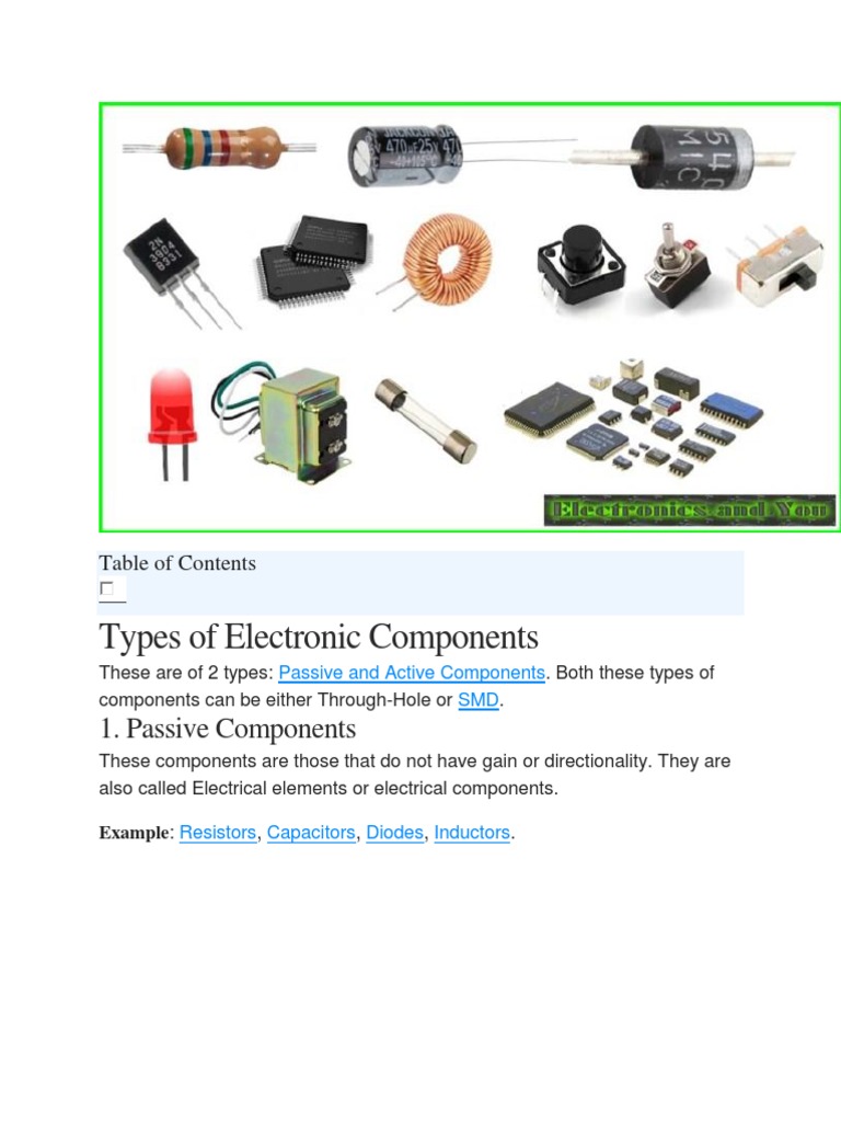 Table of Contents | PDF | Electronic Component | Passivity (Engineering)