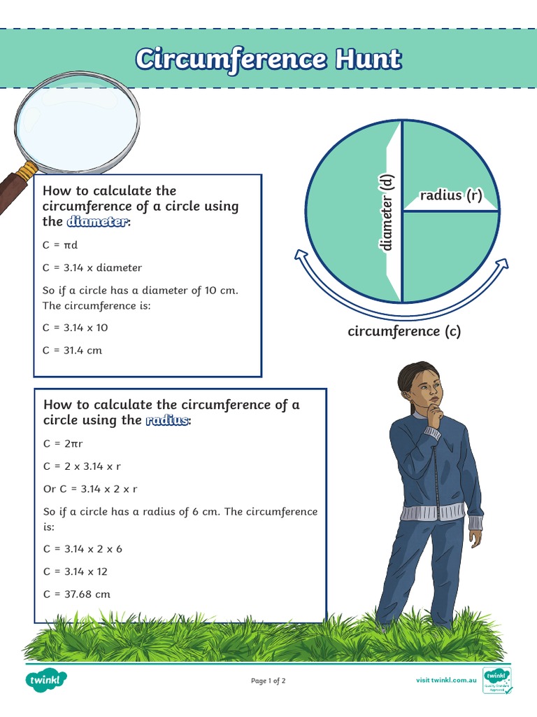 Au N 2549565 Circumference of A Circle Hunt - Ver - 1 | PDF | Teaching ...