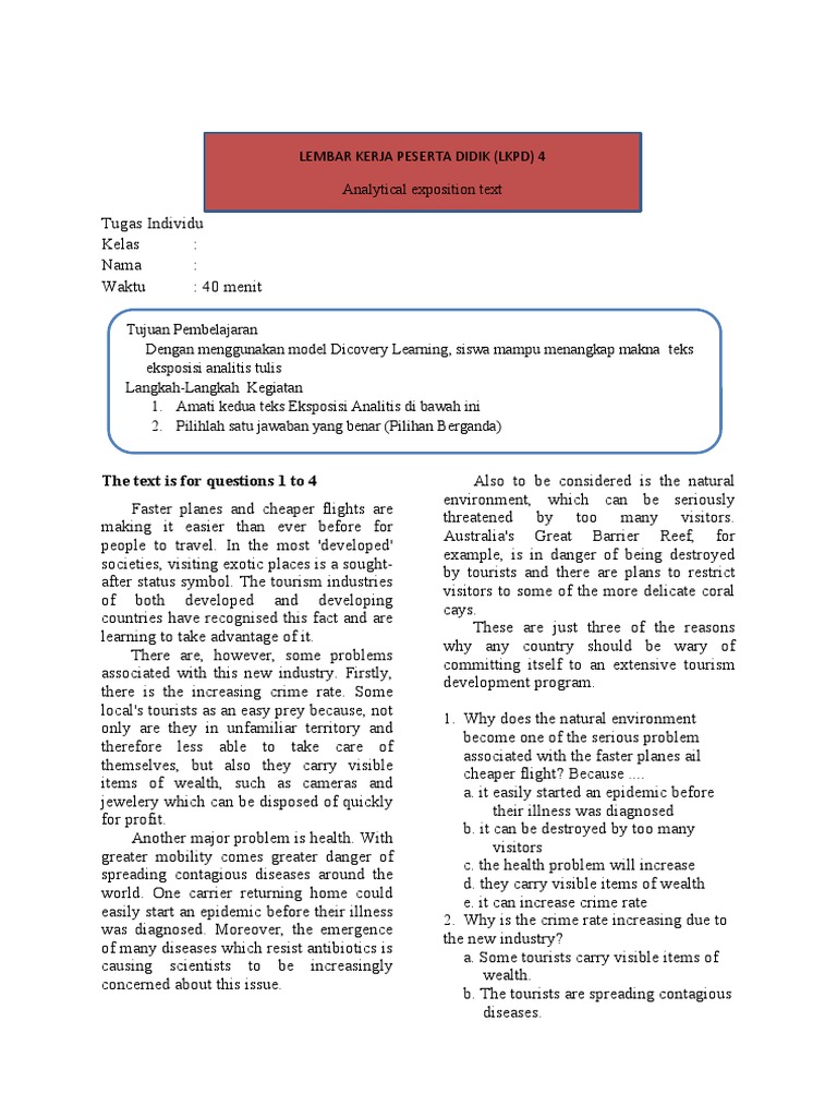 LKPD 4&5 Analytical Exposition Text | PDF | Pet | Dogs