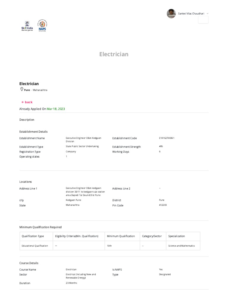 Apprenticeship Opportunity View - Apprenticeship Training Portal | PDF | Apprenticeship ...