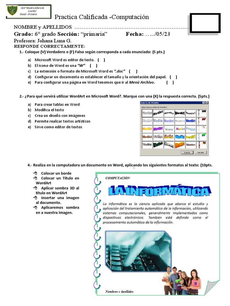 Practica de Computacion | PDF | Informática