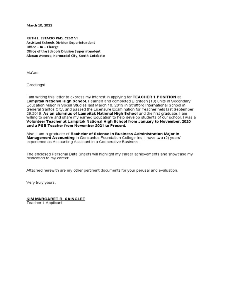 Letter of Intent Application | PDF Letter of Intent Application | PDF