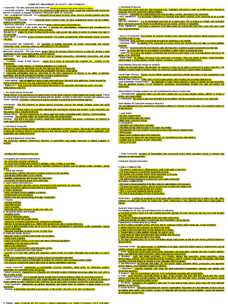 Community Engagement | PDF | Community | Institution