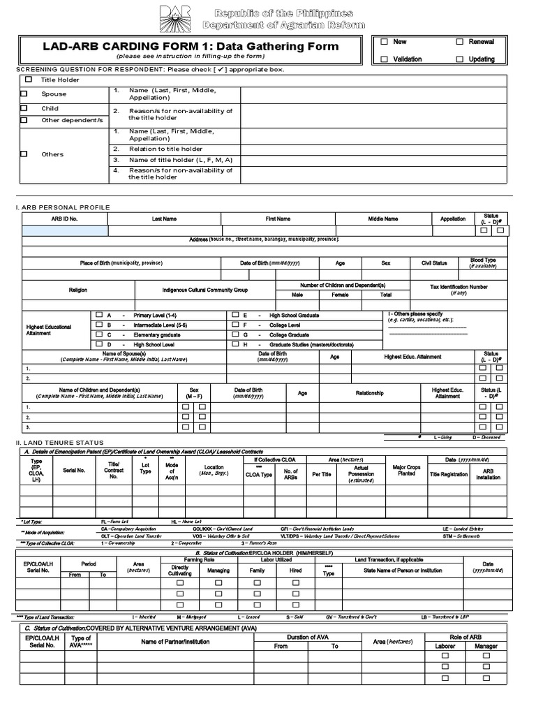 Arb Carding | PDF