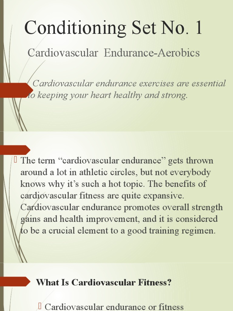 Cardiovascular Endurance Aerobics Workout | PDF | Physical Fitness ...