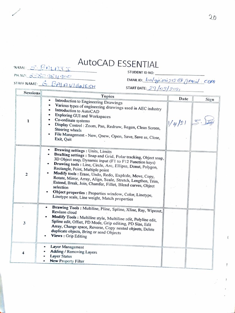 Auto cad essential syllabus cadd centre | PDF | Angle | Page Layout