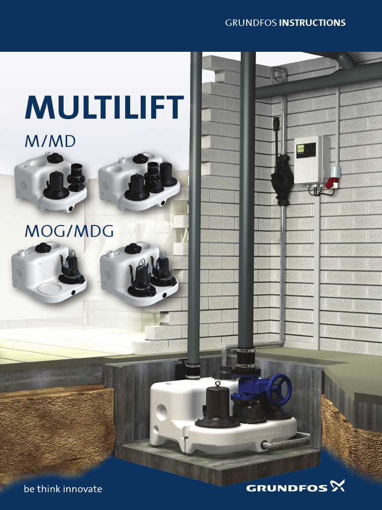 Grundfos Multilift MD Instructions | PDF | Turbomachinery | Hydraulics