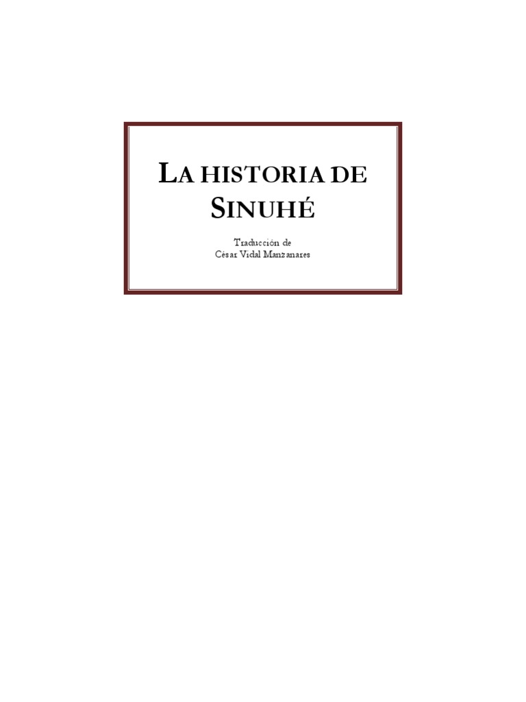 ANÓNIMO - La Historia de Sinuhé | PDF | Egipto | Religión y creencia