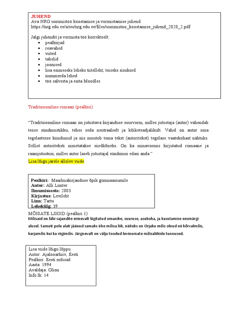 Viitamine Ja Vormistamine 2022 | PDF