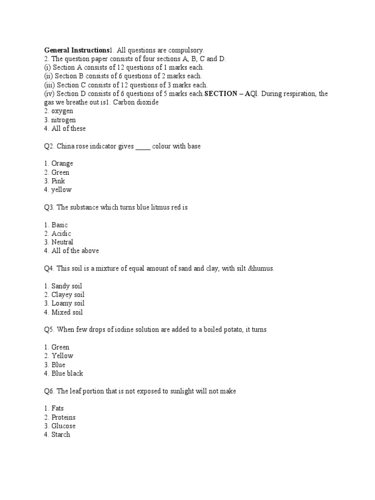 SA-1 Science 7th | Download Free PDF | Soil | Acid