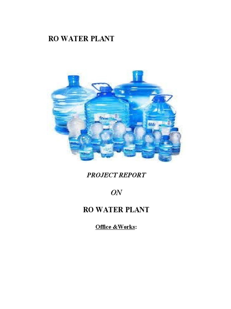 RO Water Plant Project Report | PDF | Osmosis | Membrane