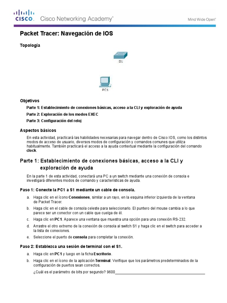 Tarea 1. Navegación de IOS - Daniel Ortiz Caraballo | PDF | Interfaz de línea de comando ...