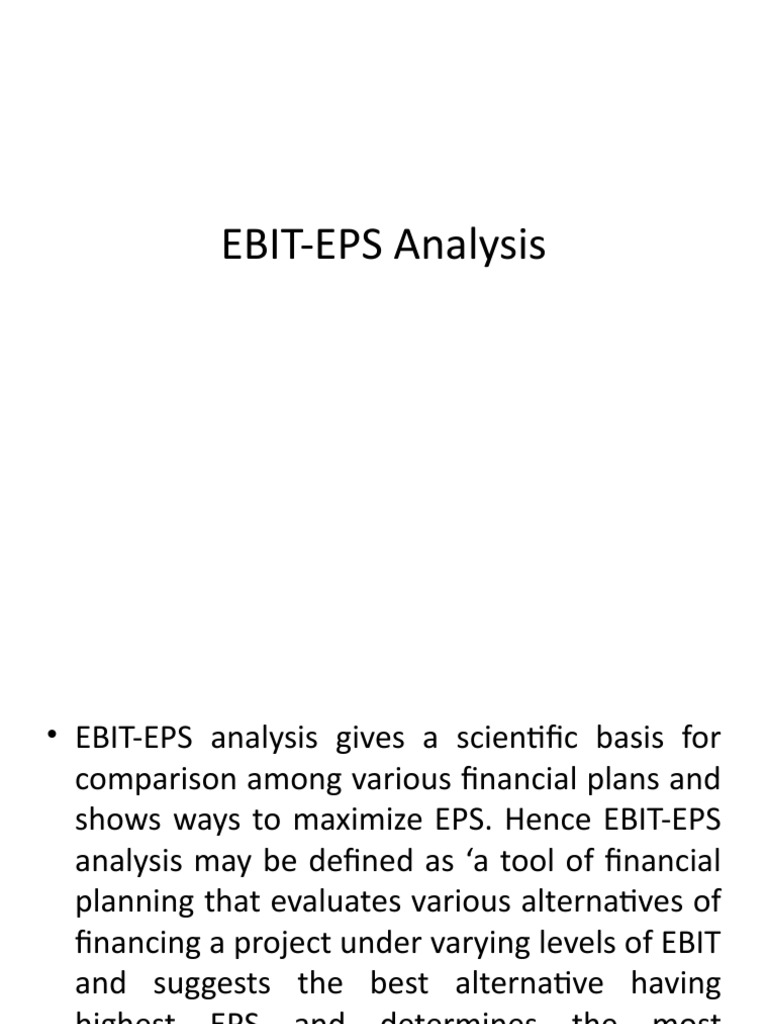 EBIT-EPS Analysis | PDF