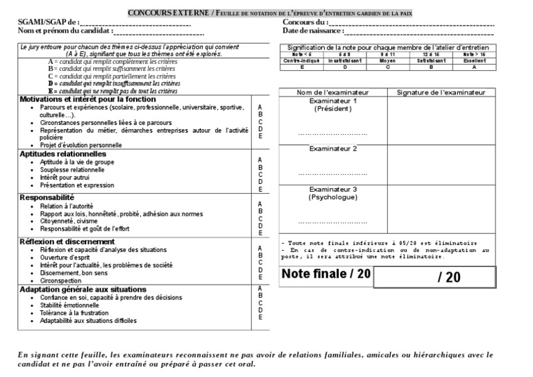 2021 Feuille Notation Oral GPX Ext | PDF | Psychologie