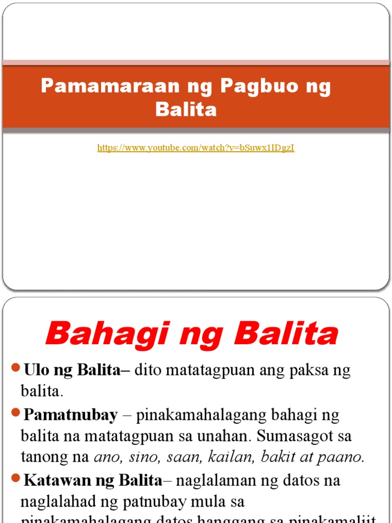 Pagsulat-ng-Balita | PDF