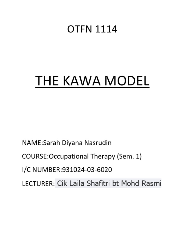 The Kawa Model | Occupational Therapy | Conceptual Model