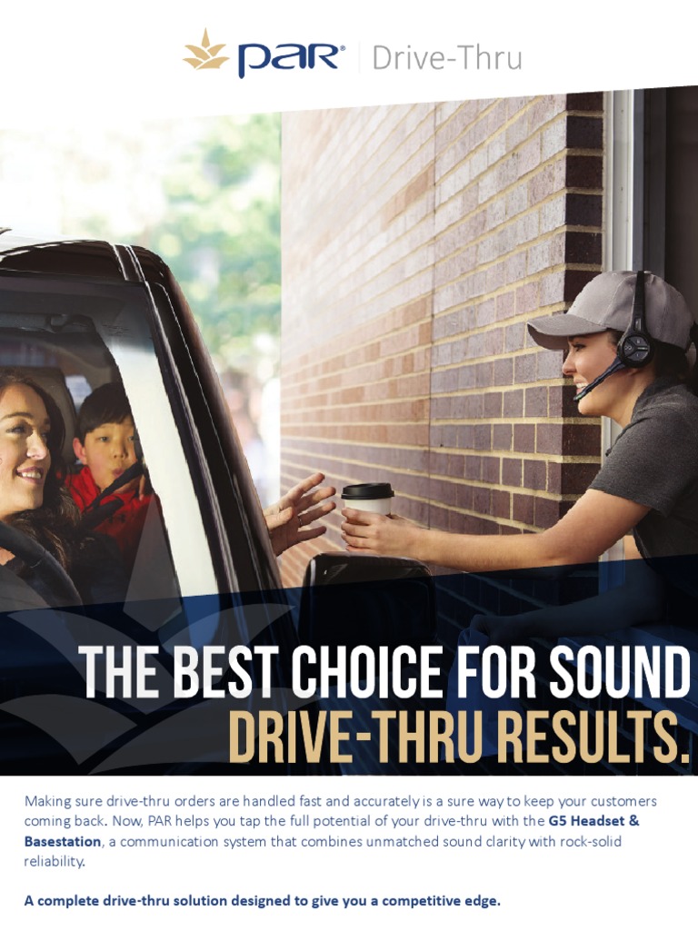 PAR Drive Thru Brochure FINAL 1 | PDF | Headphones | Computer Engineering