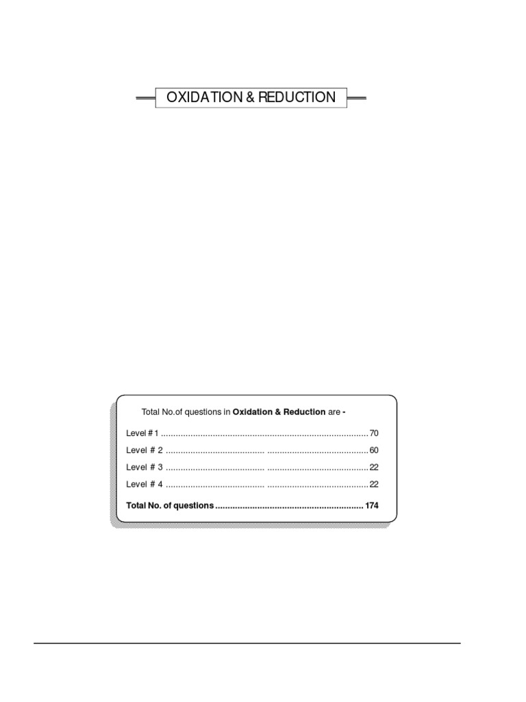 Oxidation-Reduction (Exercise 1 - 4) Module-1 | PDF | Redox | Materials