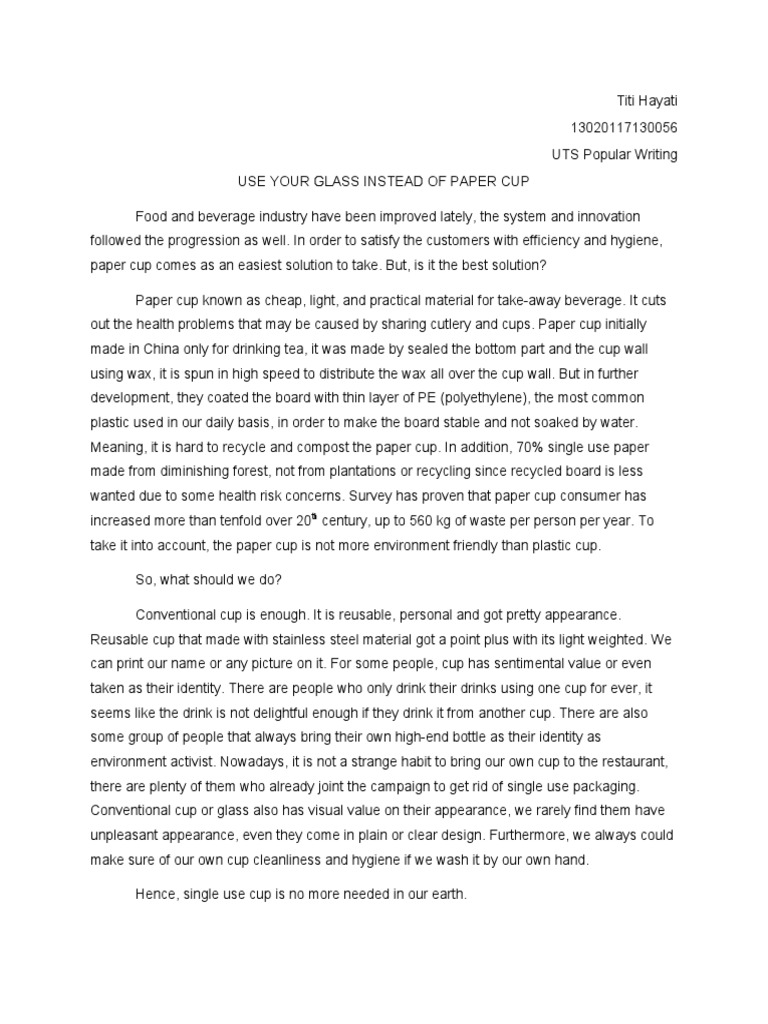 Titi Hayati-13020117130056-Midterm Pop Writing | PDF | Paper | Materials