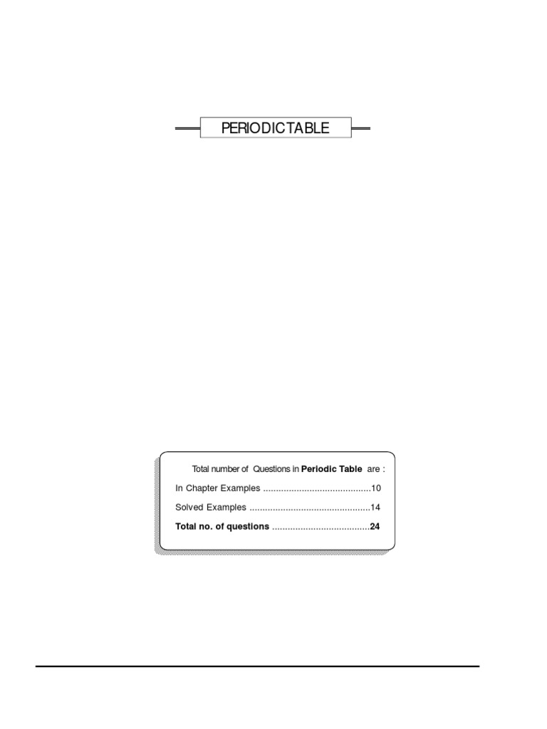 Periodic Table (Theory) Module-2-1 | PDF