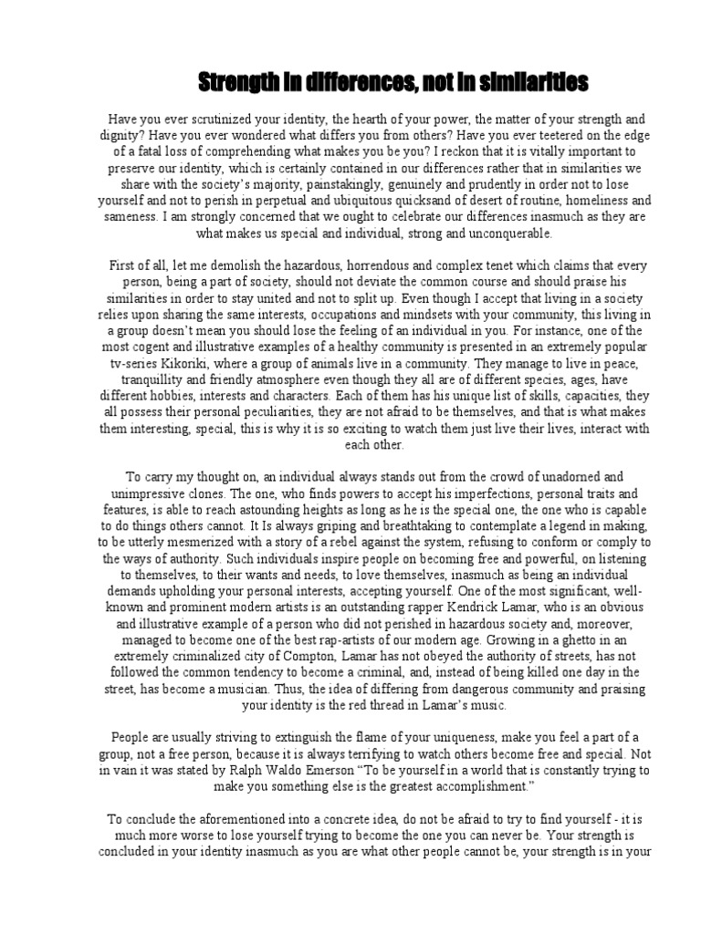 Strength in Differences | PDF