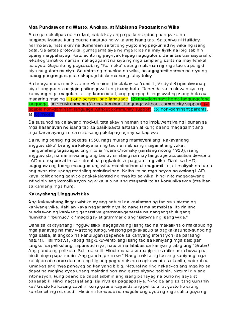 Mga Pundasyon NG Wasto | PDF