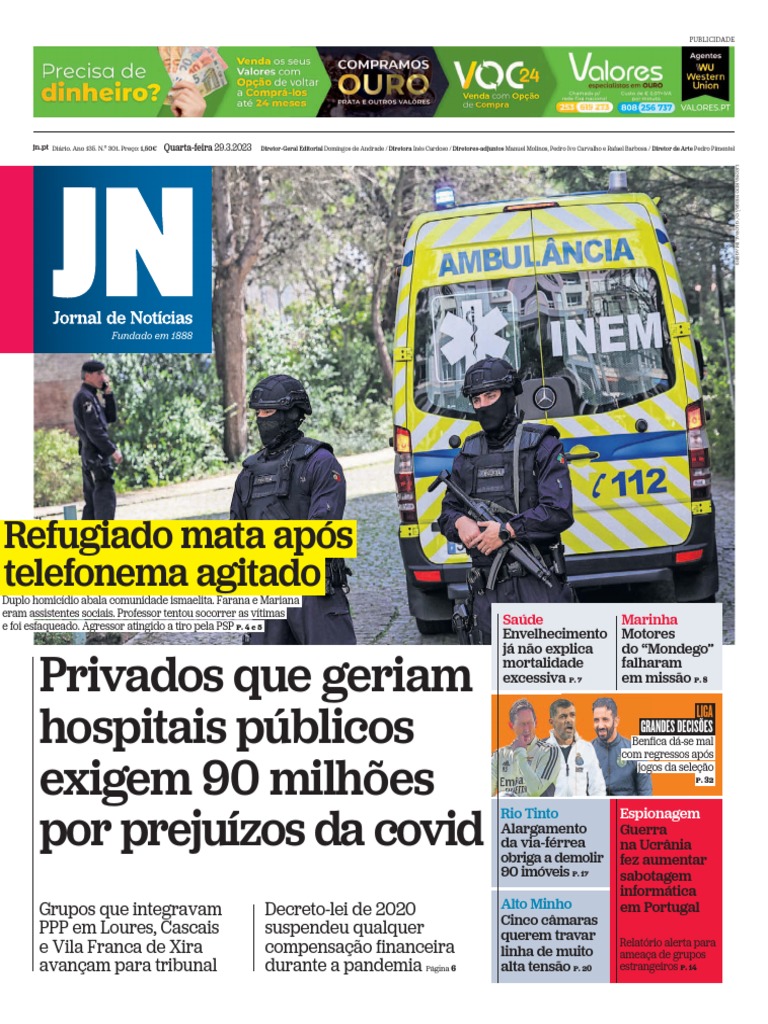 Refugiado Mata Após Telefonema Agitado: Privados Que Geriam Hospitais ...