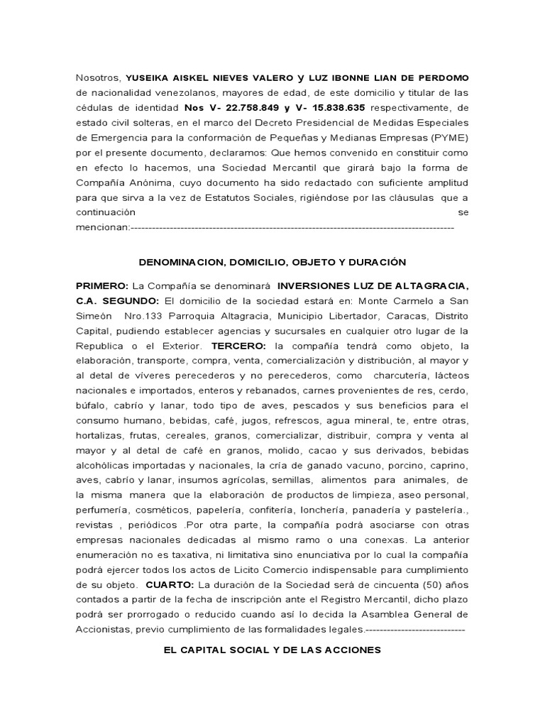 PYME | PDF | Compartir (Finanzas) | Venezuela