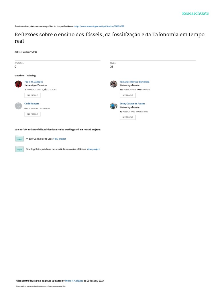 Teaching Fossils, the Process of Fossilization, and Taphonomy in Real ...