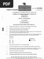 CSEC Math January 2025 P1 | PDF